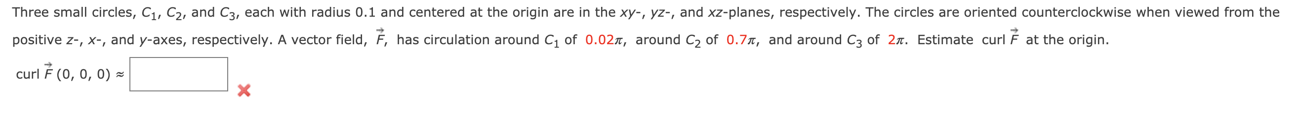Solved Three small circles, C1, C2, and Cz, each with radius | Chegg.com