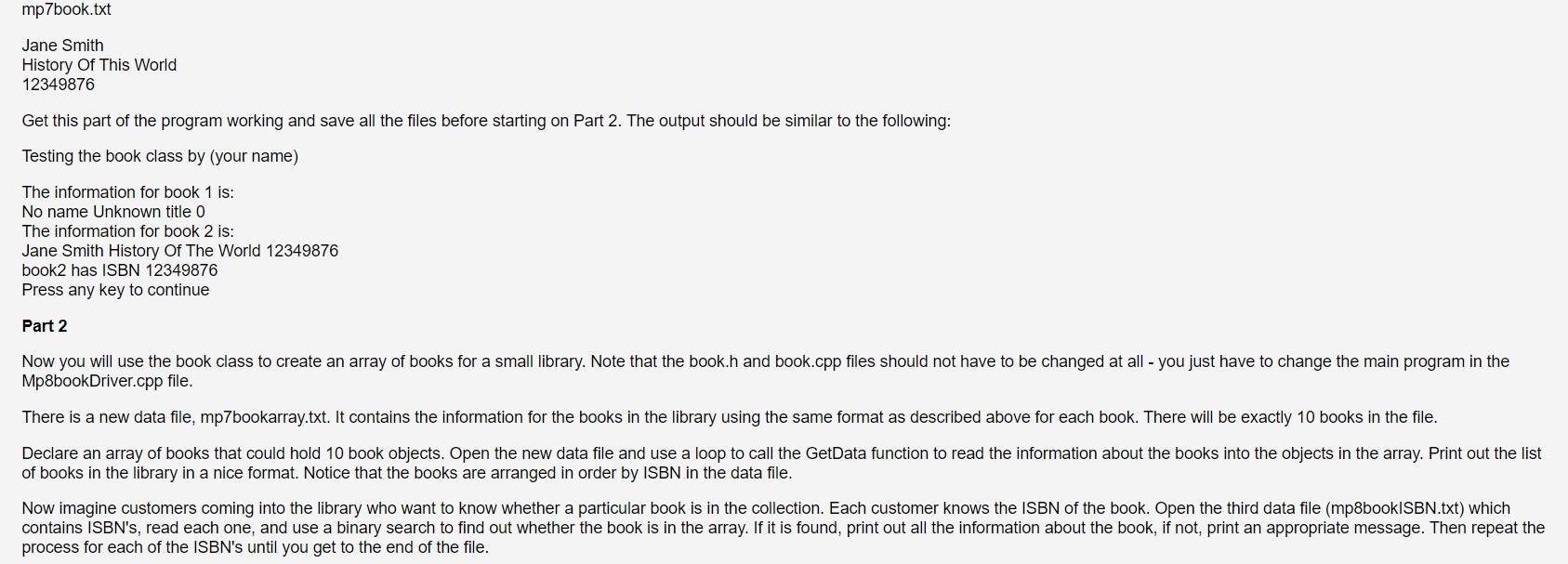 Solved C++ Please solve this using classes. Please make the | Chegg.com
