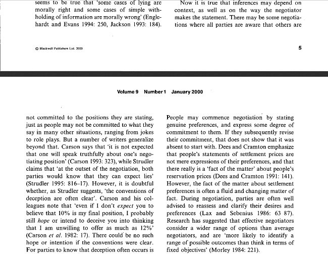 Solved Read the article “Honesty in Negotiation.” After | Chegg.com