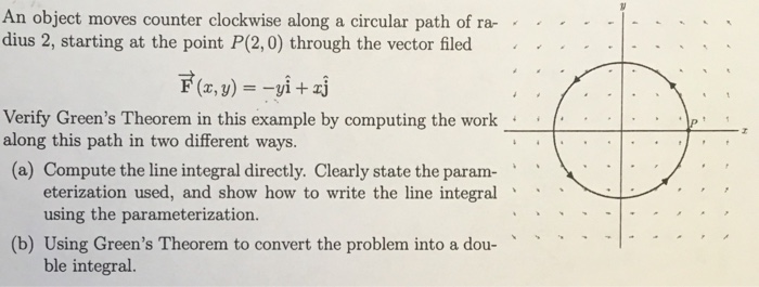 Solved An object moves counter clockwise along a circular | Chegg.com