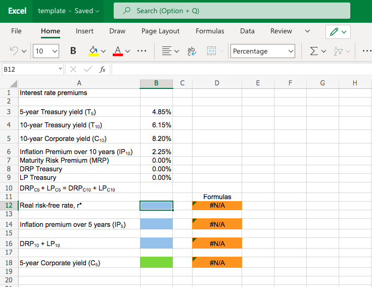 Solved Excel Online Structured Activity: Interest rate | Chegg.com