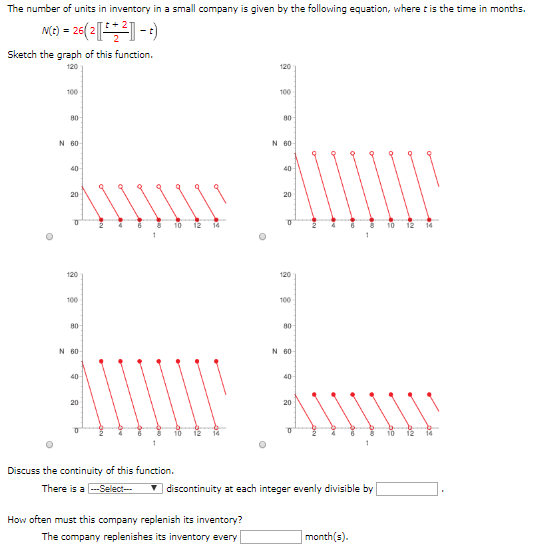 Solved The number of units in inventory in a small company | Chegg.com
