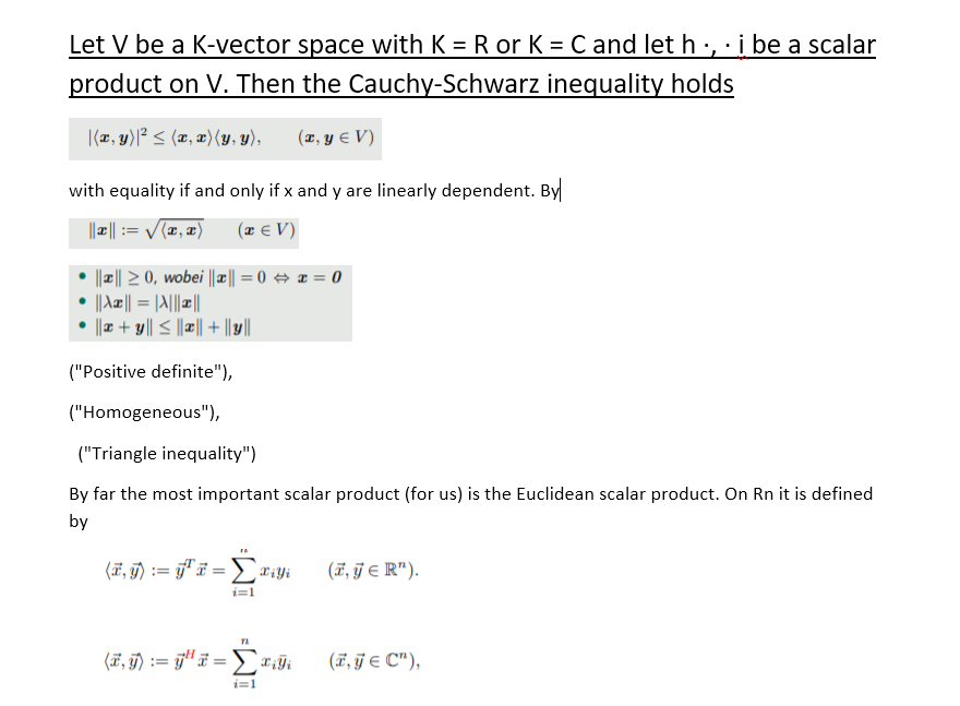 Solved It is about Linear Algebra Orthogonality, scalar | Chegg.com