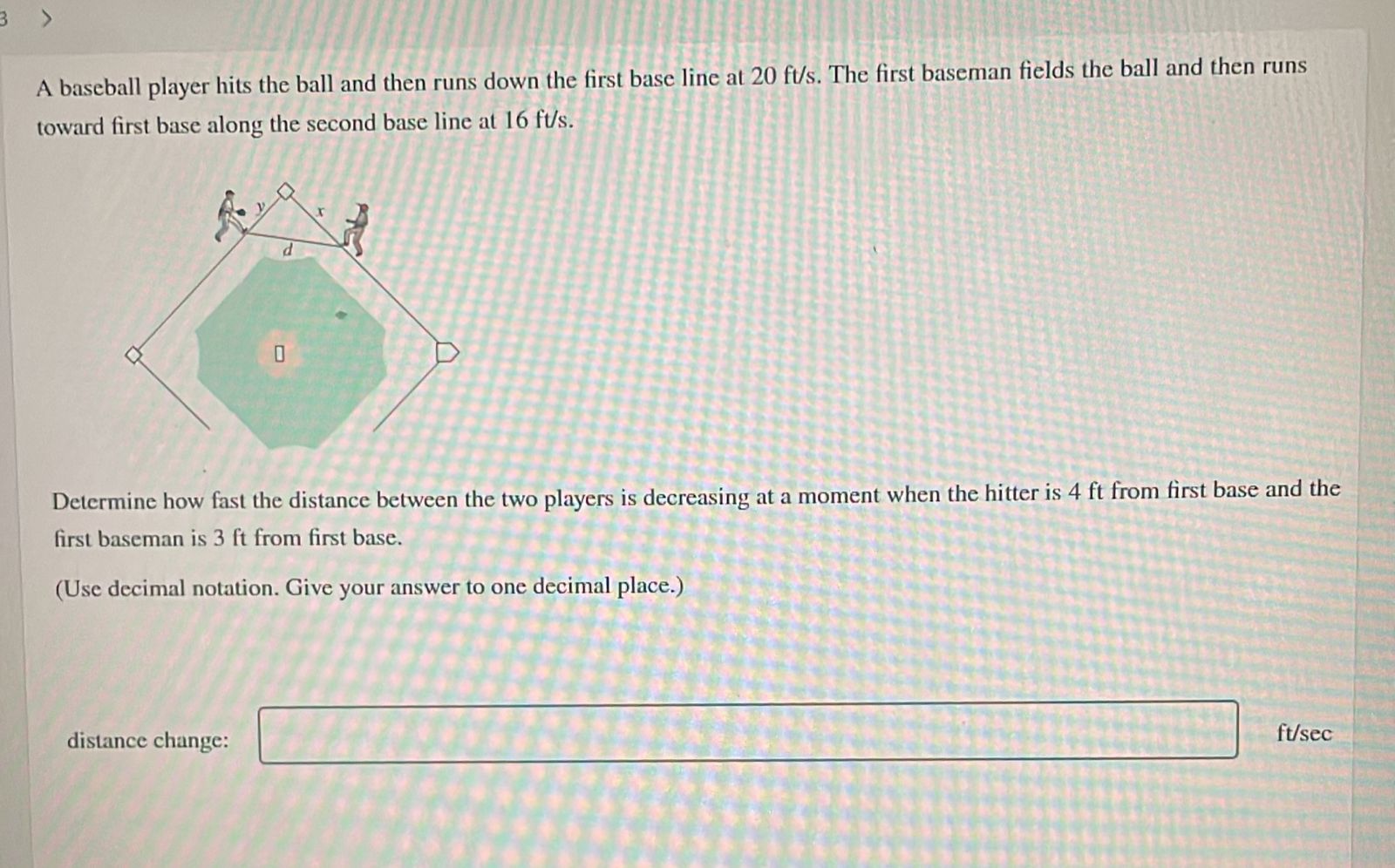 Solved A baseball player hits the ball and then runs down | Chegg.com