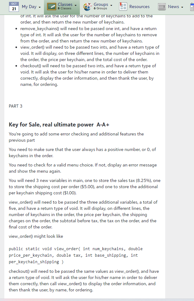 Solved Assigned: 10/19/2022 | Due: 10/31/2022 | AP Computer | Chegg.com