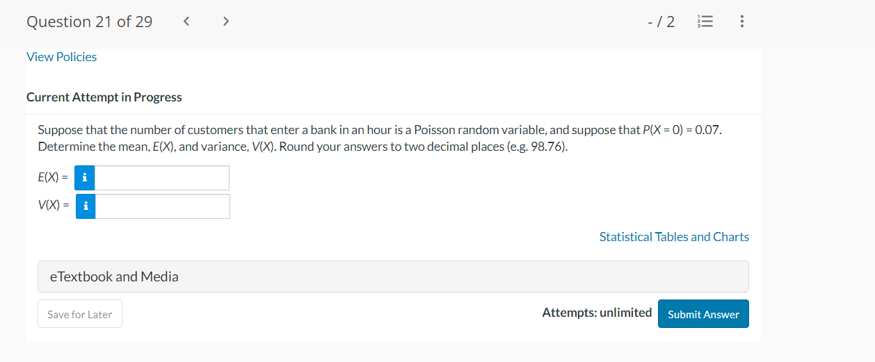 Solved Suppose that the number of customers that enter a | Chegg.com