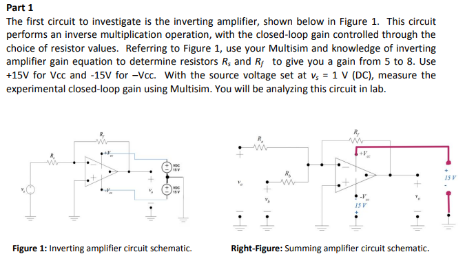Solved Part 1 The first circuit to investigate is the | Chegg.com
