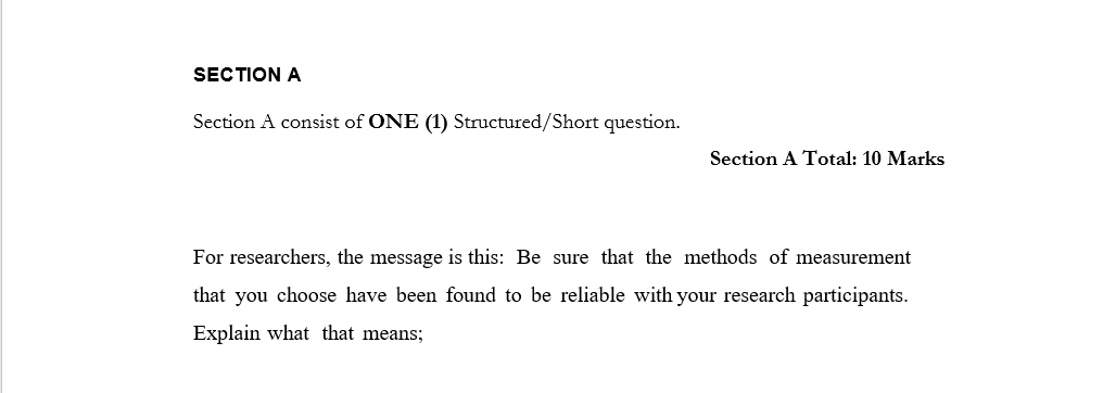 Solved SECTION A Section A consist of ONE (1) | Chegg.com