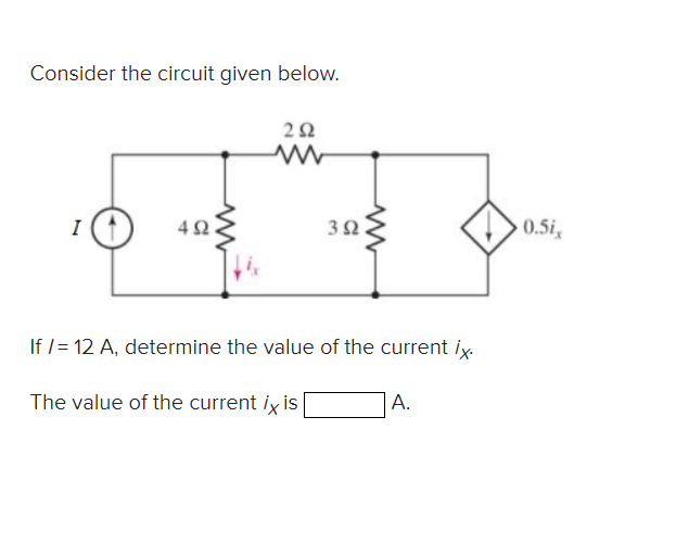 Solved Consider the circuit given below. If I=12 A, | Chegg.com