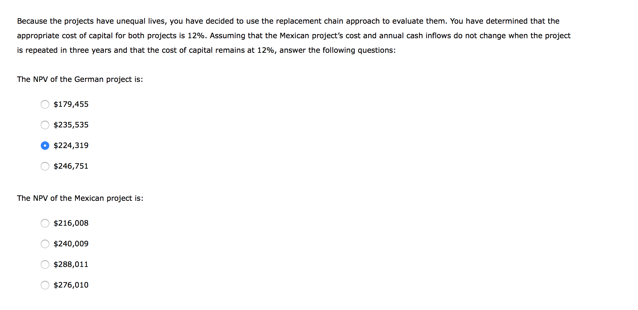 Solved Evaluating projects with unequal lives Your company | Chegg.com