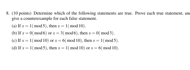 Solved (10 ﻿points) ﻿Determine which of ﻿the following | Chegg.com