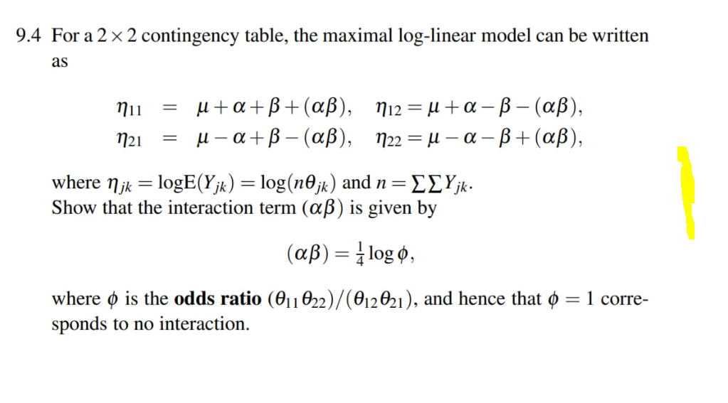 9.4 For a 2 x 2 contingency table, the maximal | Chegg.com