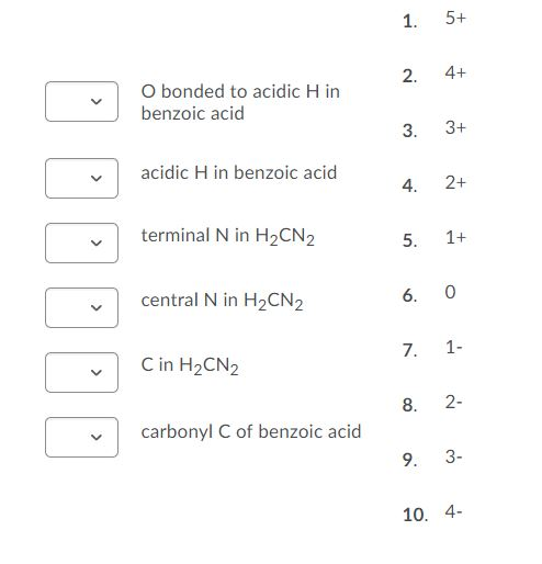 Solved O bonded to acidic H in benzoic acid acidic H in | Chegg.com