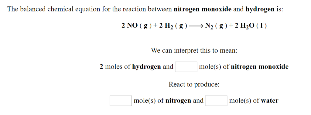 Solved The balanced chemical equation for the reaction | Chegg.com