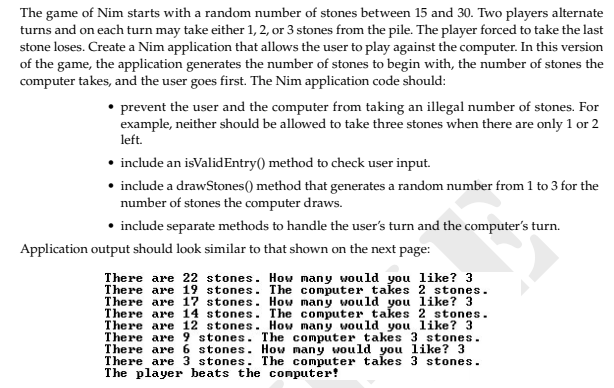 The game of Nim starts with a random number of stones | Chegg.com