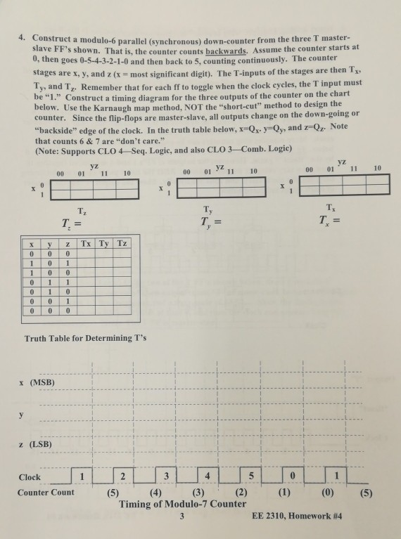 Solved 4. Construct a modulo-6 parallel (synchronous) | Chegg.com