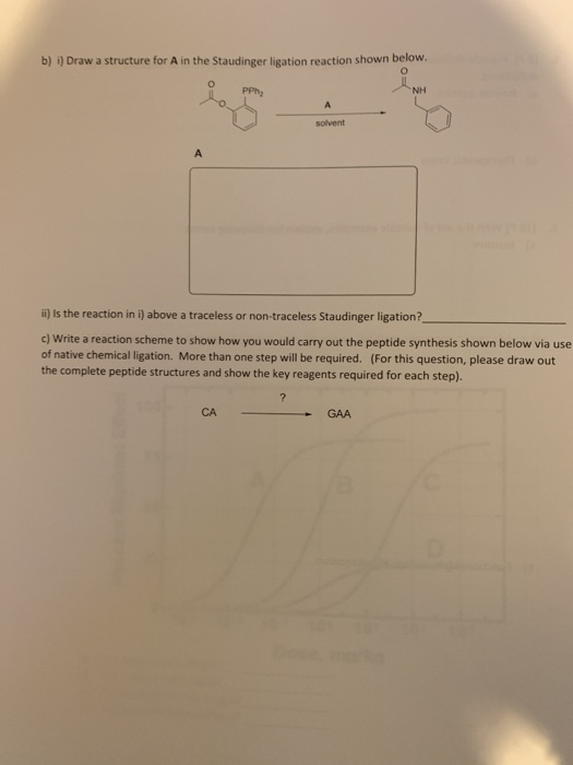 Solved b) i) Draw a structure for A in the Staudinger | Chegg.com