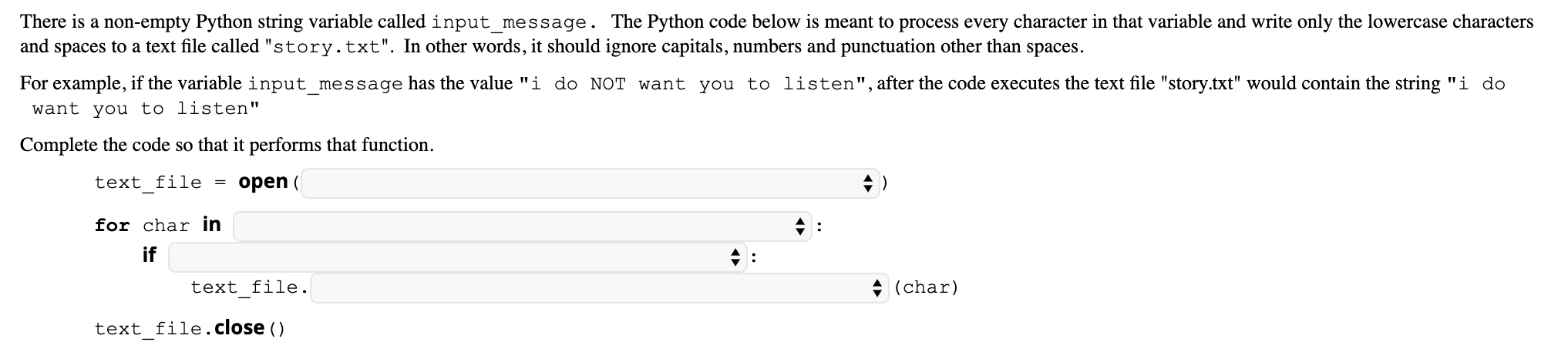 Solved There Is A Built In Python Function Called Chr I