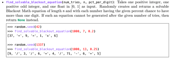 PYTHON: find_solvable_blackout_equation(num_tries, | Chegg.com