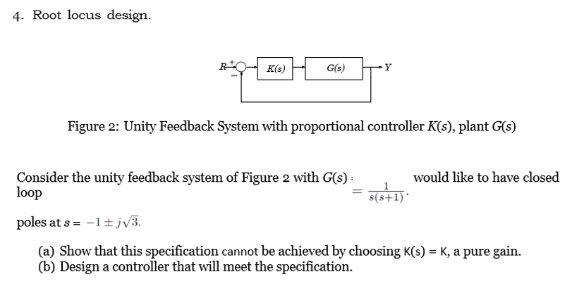 Solved Root locus design.Figure 2: Unity Feedback System | Chegg.com