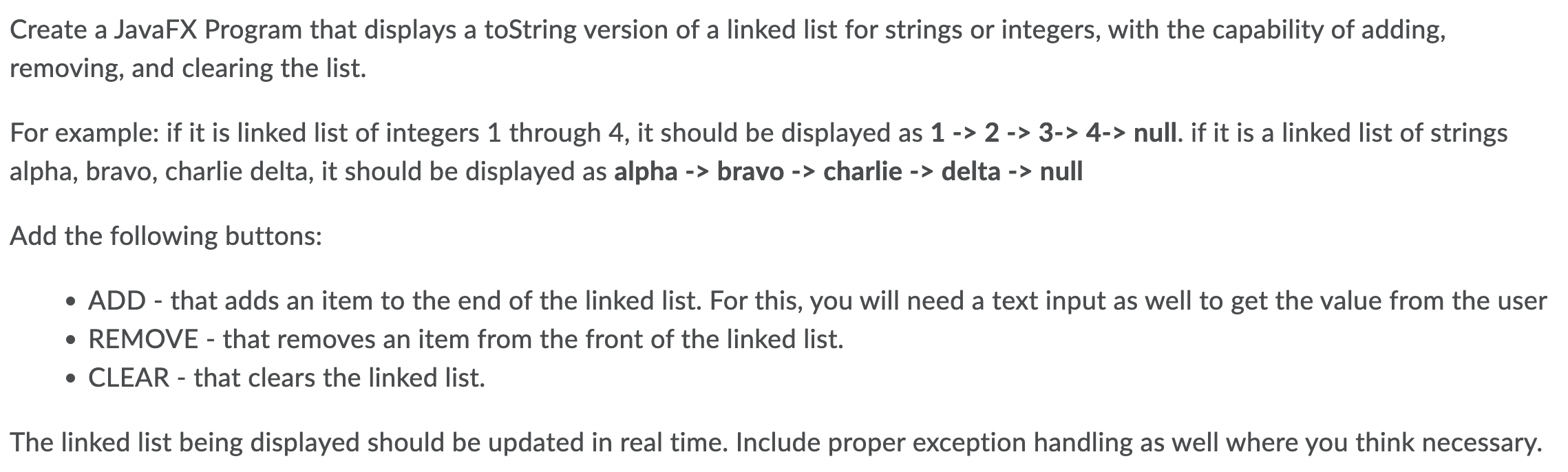 Solved Create a JavaFX Program that displays a toString | Chegg.com
