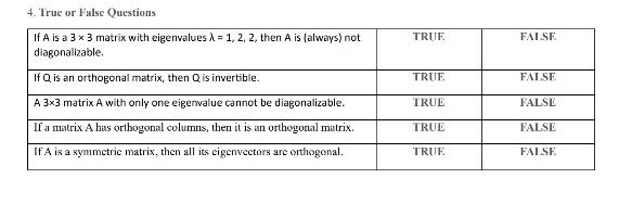 Solved 4. Irue or Fulse Questions | Chegg.com