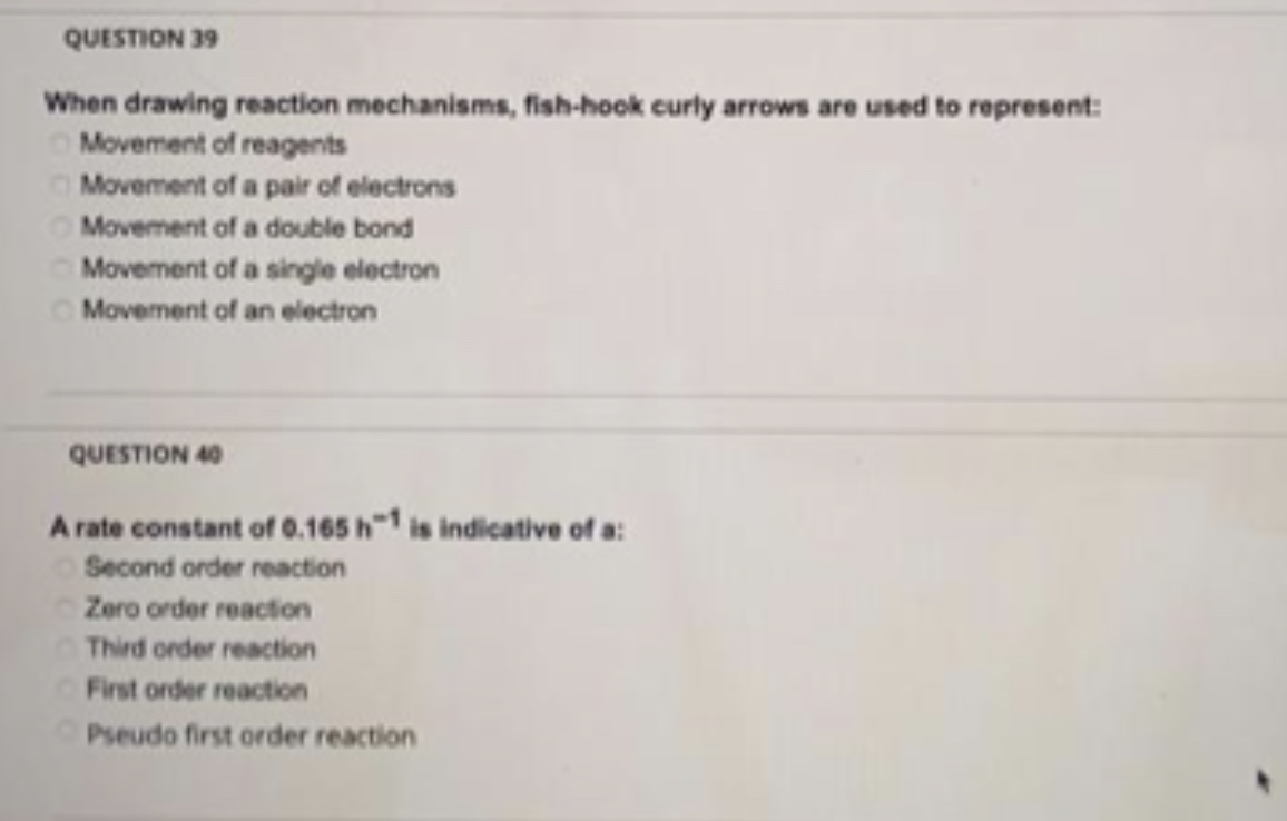 Solved When drawing reaction mechanisms, fish-hock curly | Chegg.com