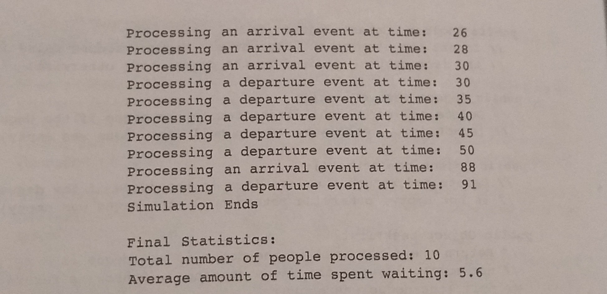 o Implement the event-driven simulation of a bank | Chegg.com