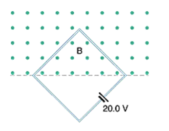 Solved A square wire loop with 1.1m sides is | Chegg.com