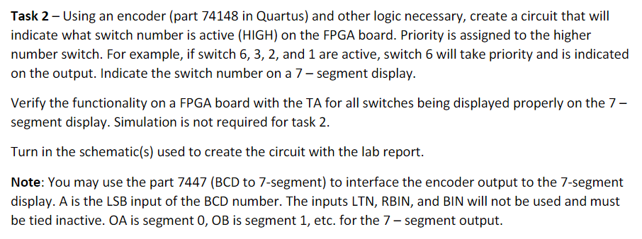 here are the 74148 encoder and 7447 BCD to 7 segment: | Chegg.com