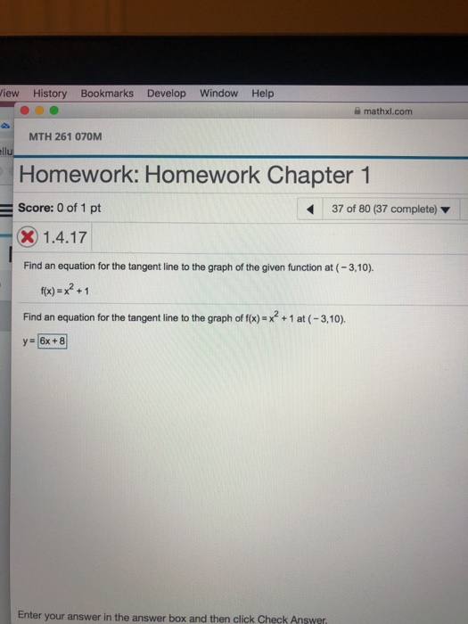 Solved ew History Bookmarks Develop Window Help mathxl.com | Chegg.com