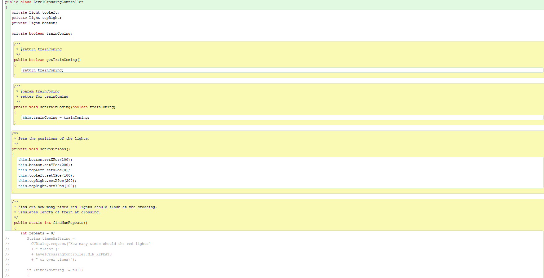 Solved ii.Write a public instance method colourAllLights() | Chegg.com