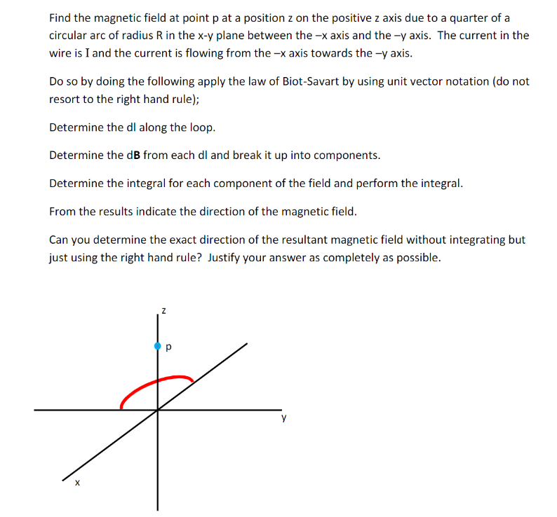 Solved Find the magnetic field at point p at a position z on | Chegg.com