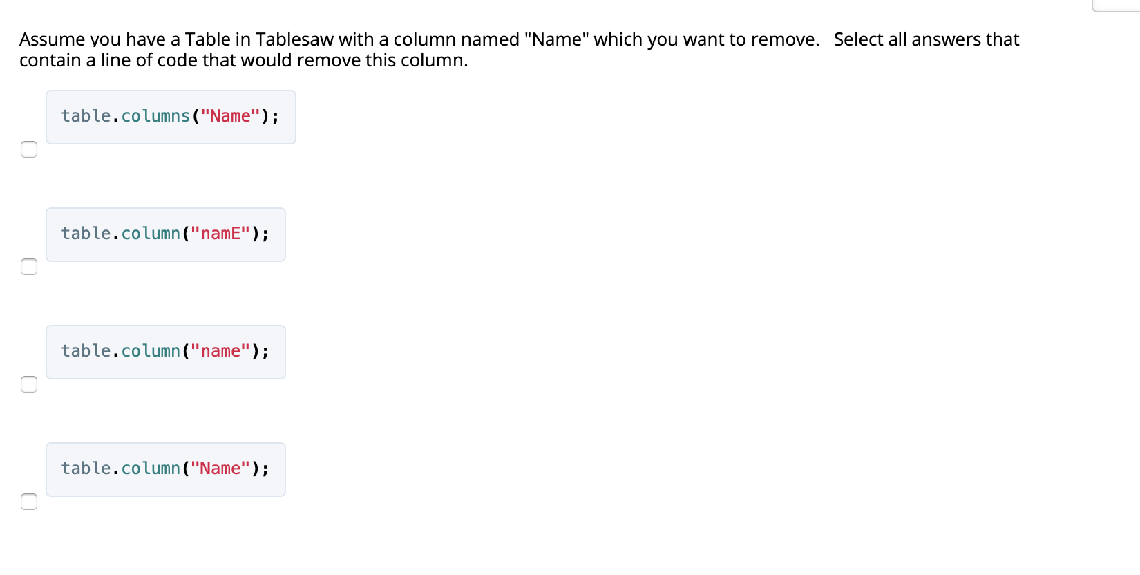 Solved Which of these lines of code is correct syntax for | Chegg.com