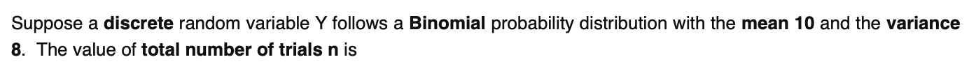 Solved Suppose a discrete random variable y follows a | Chegg.com