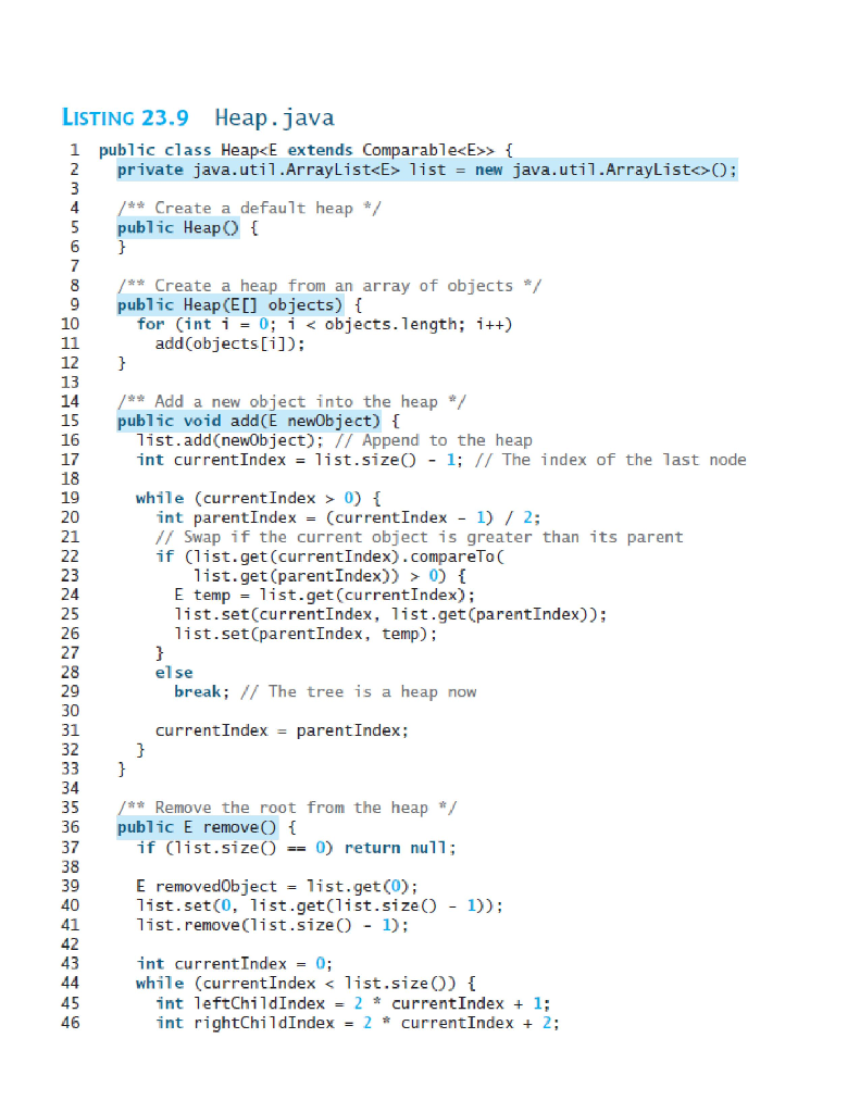 Listing 2310 Heapsortjava 1 Public Class Heapsort