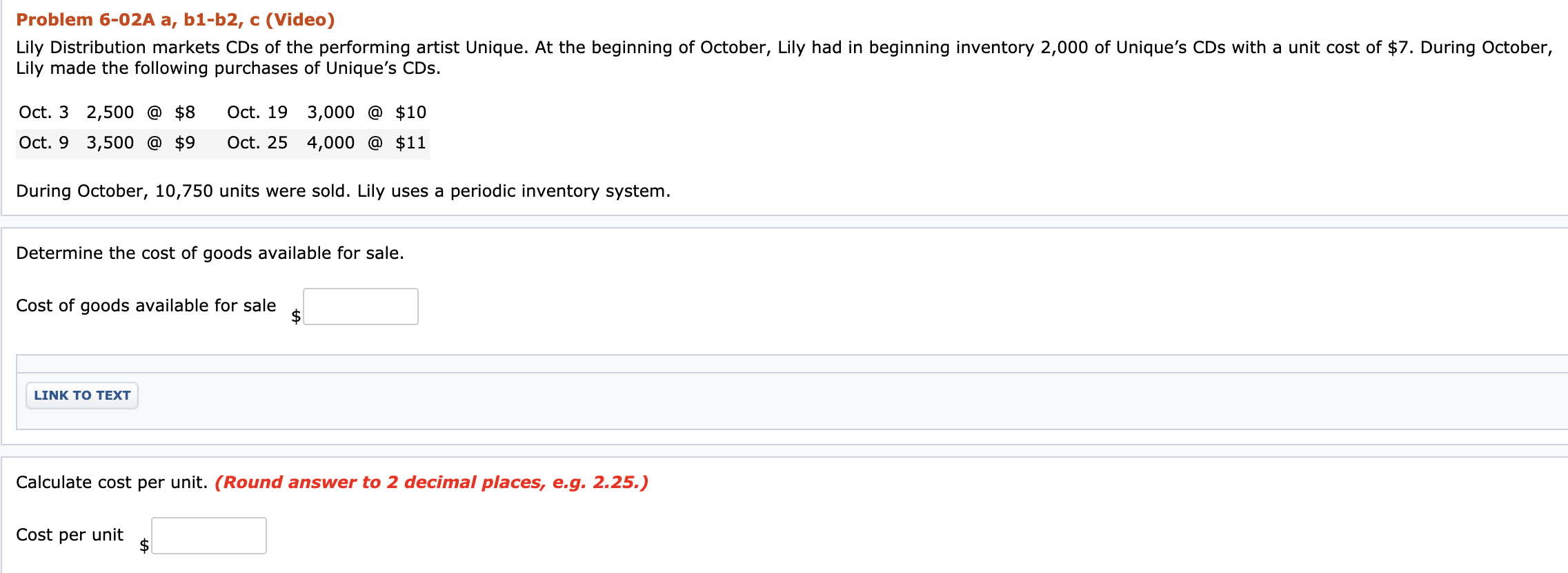 Solved Problem 6-02A a, b1-b2, с (Video) Lily Distribution | Chegg.com