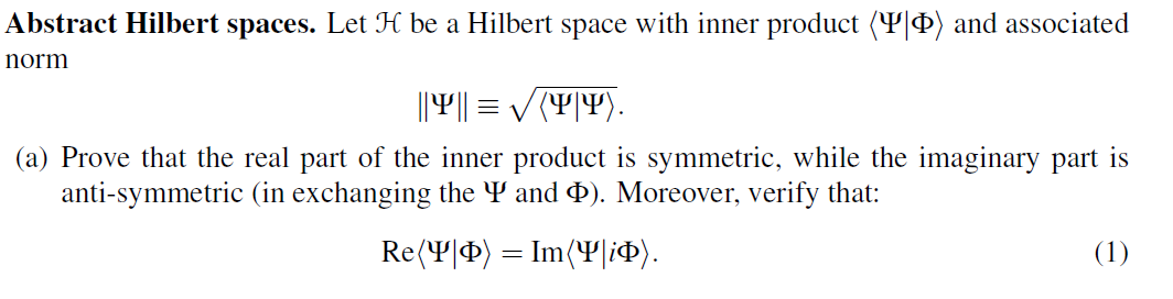 Solved Abstract Hilbert spaces. Let H be a Hilbert space | Chegg.com