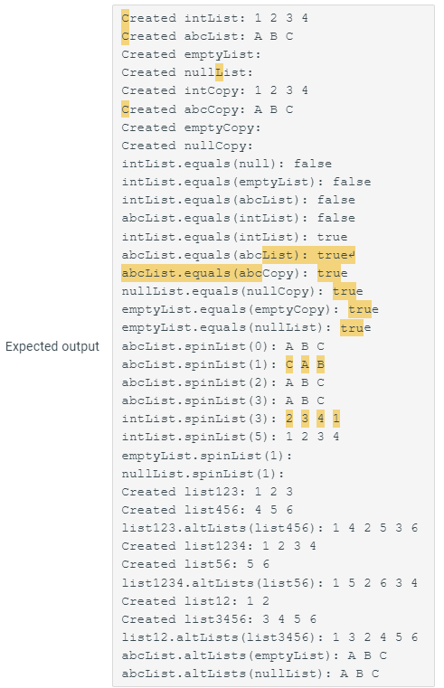 Solved Created intlist: 12334 Created abclist: A B C Created | Chegg.com