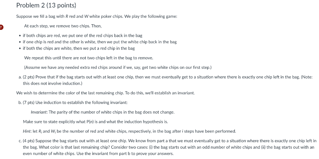 Solved Problem 2 (13 points) Suppose we fill a bag with R | Chegg.com