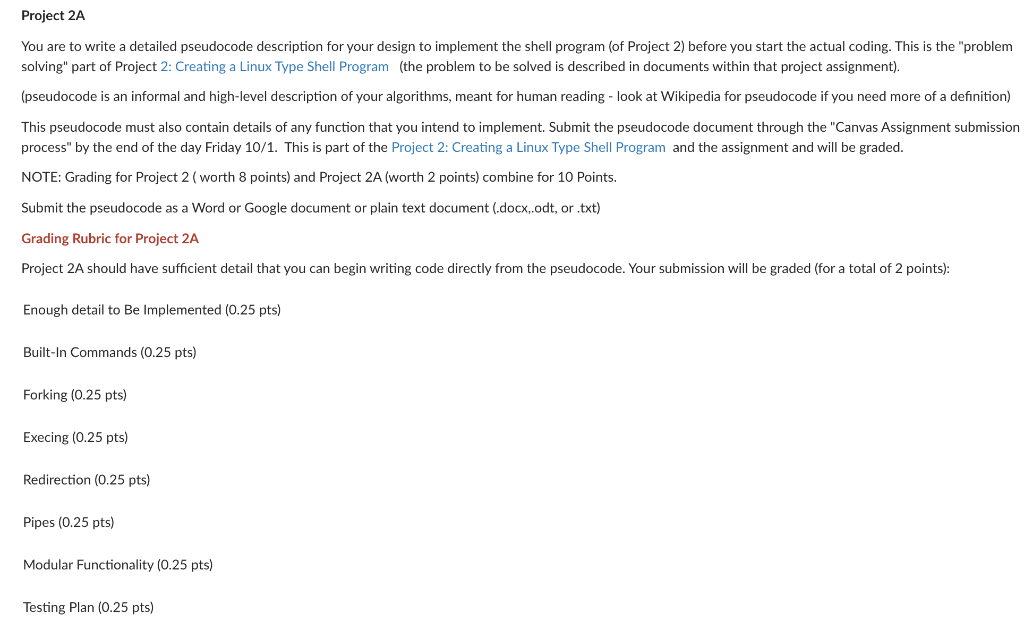 Introduction to Developing a Shell Program In this | Chegg.com