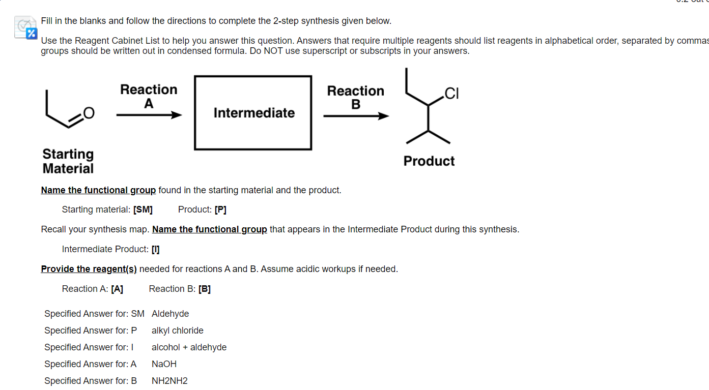 Solved Provide the reagent(s) that are needed to perform the | Chegg.com