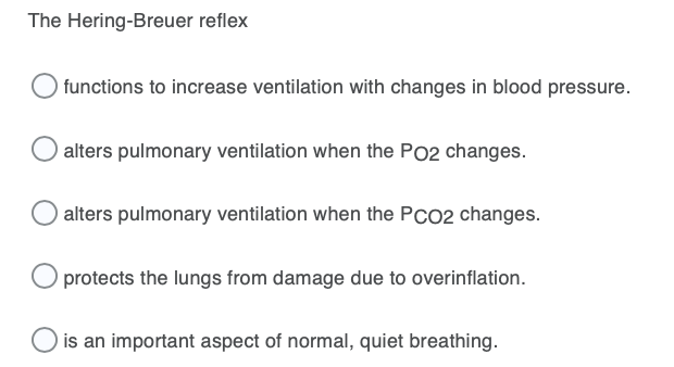 Solved The Hering-Breuer reflex functions to increase | Chegg.com