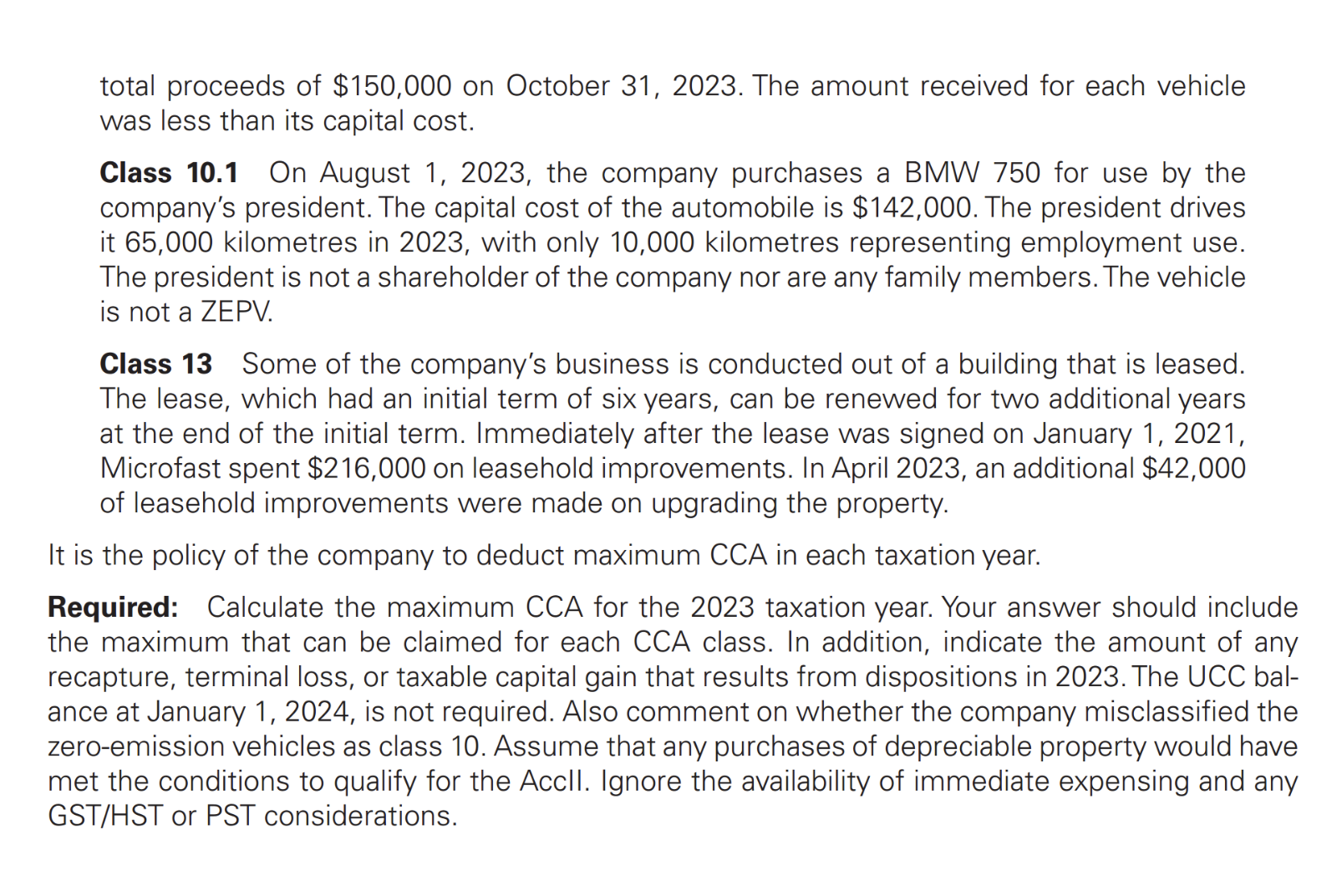Solved AP 5-8 (CCA, Recapture, and Terminal Losses-Includes | Chegg.com