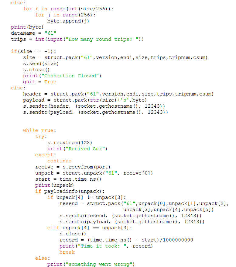 Solved #Andrew Kivrak #client Code import socket import sys | Chegg.com