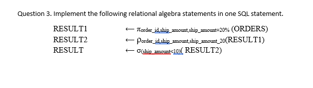 Solved Capitalize keywords in your SQL statements Do not | Chegg.com