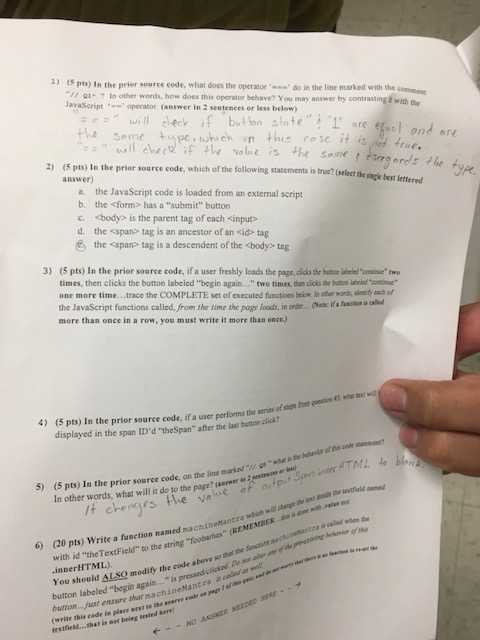 Solved NOTE: for any question that is unclear, please write | Chegg.com