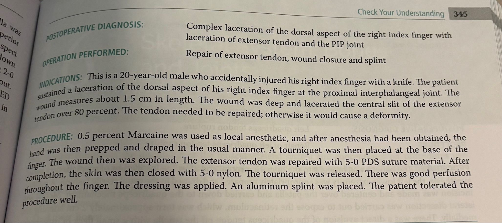 Complex laceration of the dorsal aspect of the right | Chegg.com