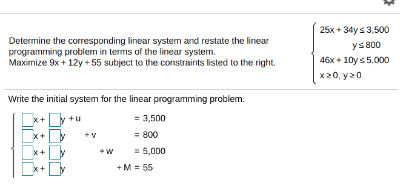 Solved Determine the corresponding linear system and restate | Chegg.com