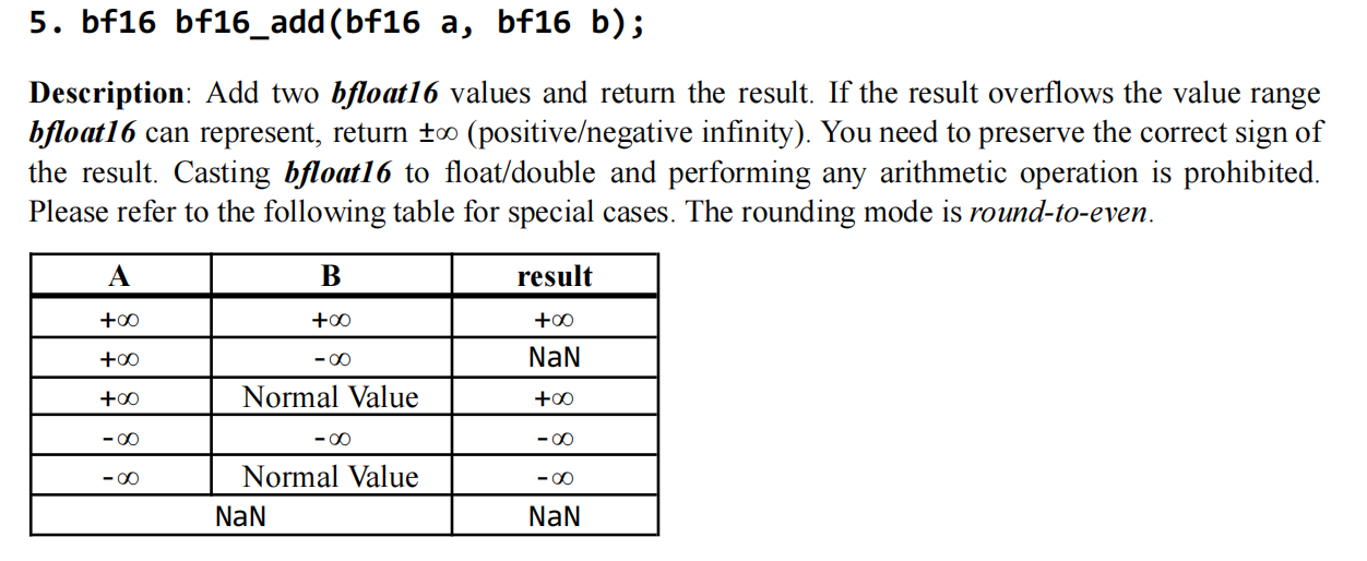 Solved #include #include "bf16.h"/* Do NOT include | Chegg.com